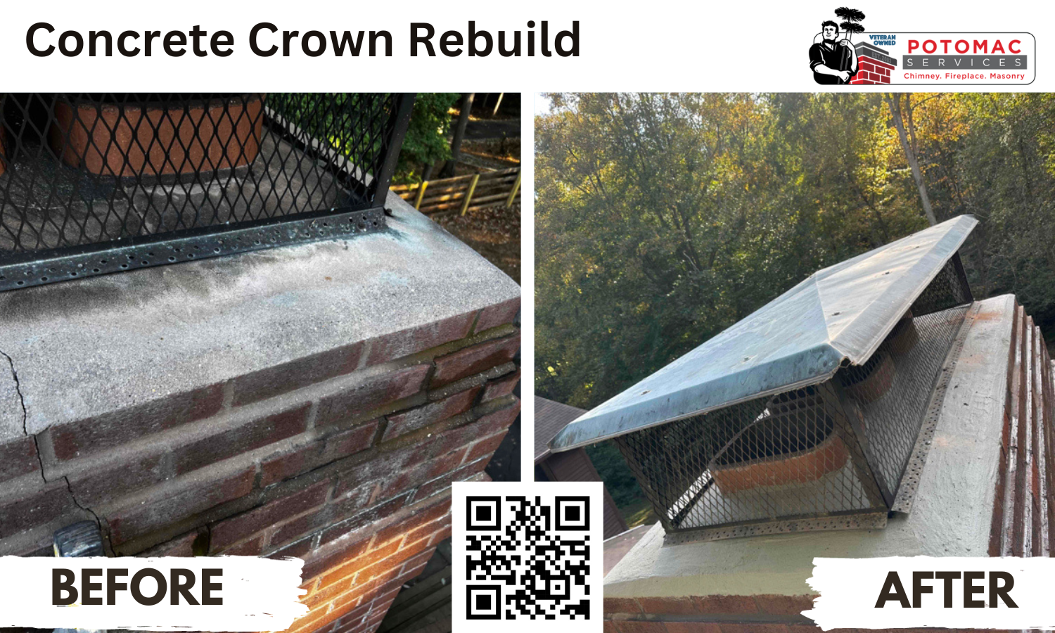Critical Role of Chimney Concrete Crown | Potomac Chimney and Masonry ...